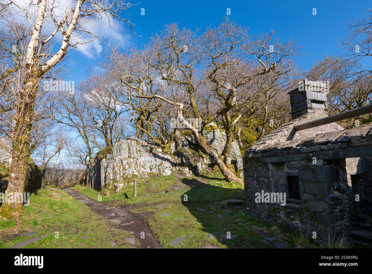 Anglesey Barracks, Dinorwig Quarry, Llanberis, North Wales Stock Photo ...