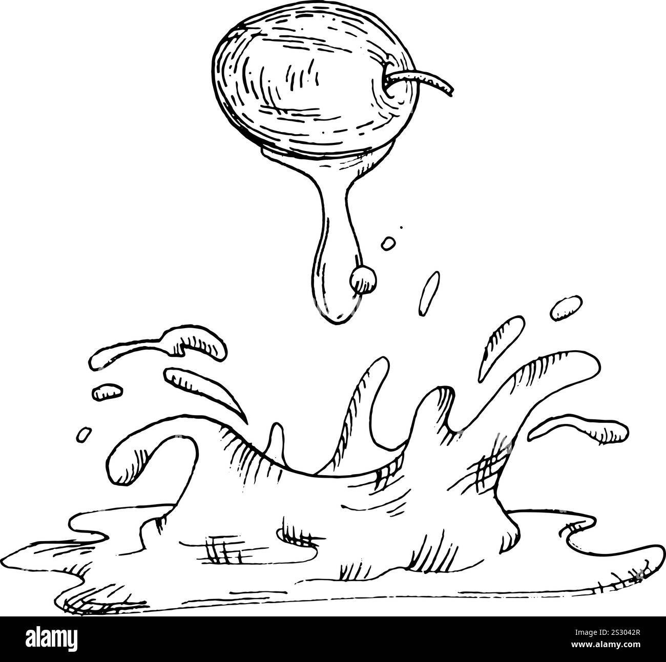 Olives with and without pits and splashes of olive oil, black and white ...