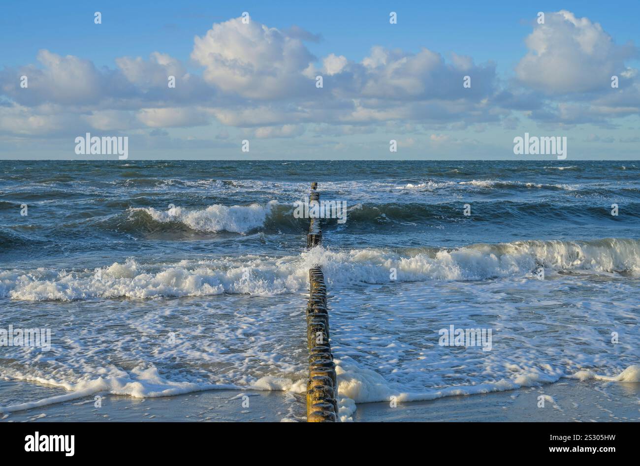 Wellen, Ostsee, Strand, Buhne, Kühlungsborn, Landkreis Rostock ...