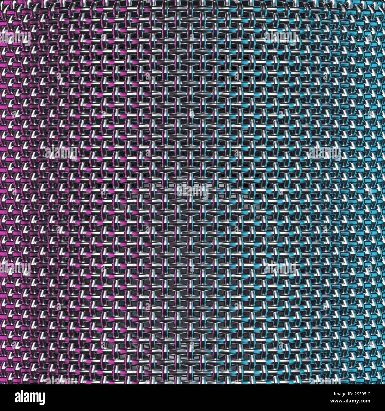 Metallic mesh creating vibrant pink and blue gradient background ...