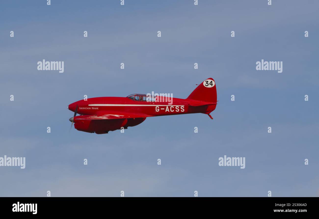 de Havilland DH.88 Comet, Grosvenor House, aeroplane, in flight Stock ...