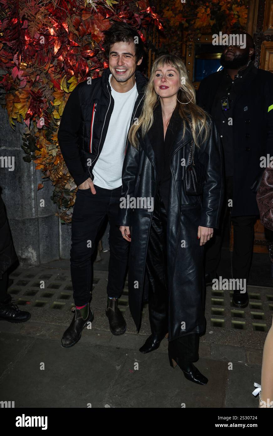 London, UK. 07th Jan, 2025. Dominic Anderson and Diana Vickers seen ...