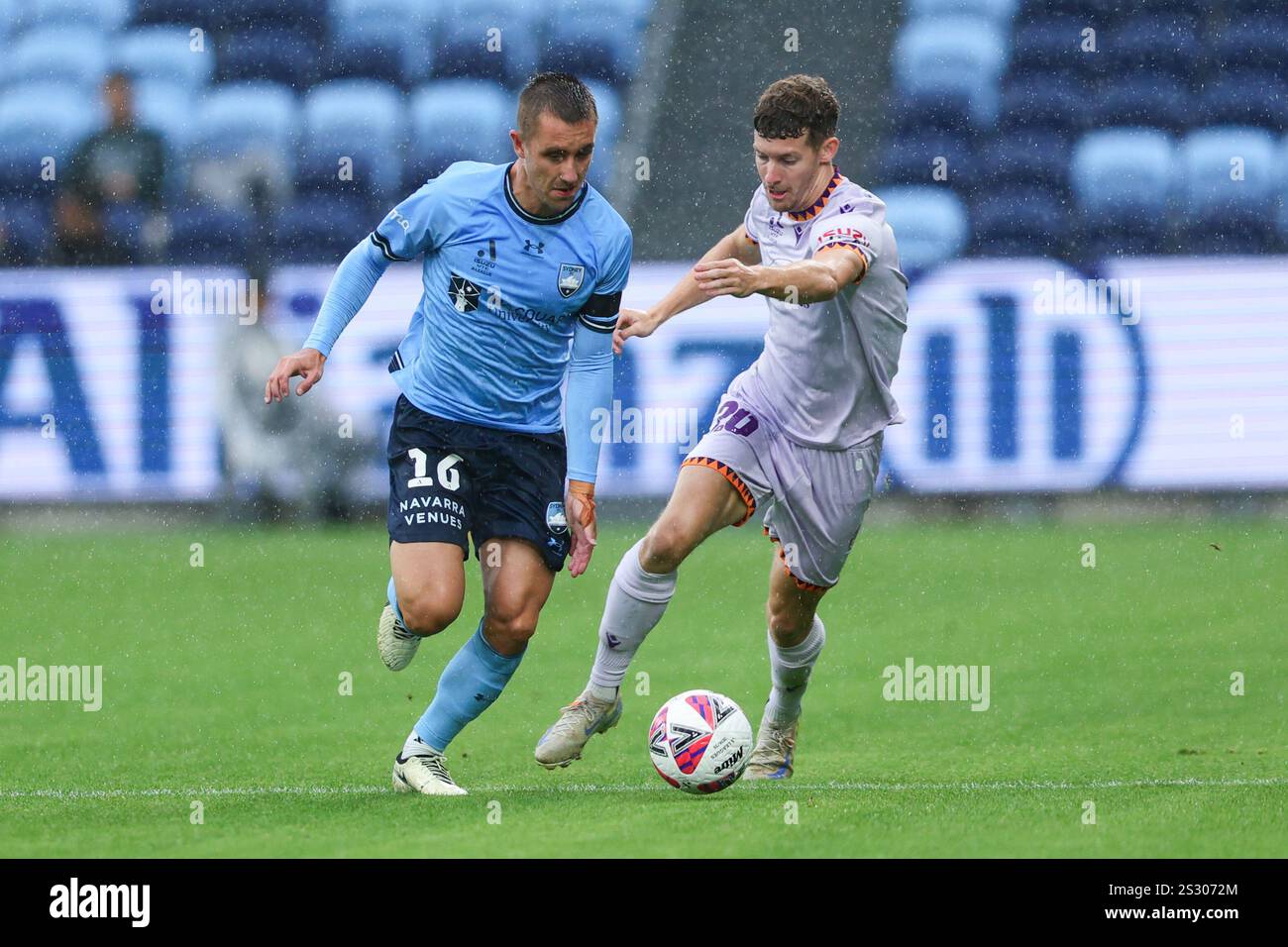 Sydney, Australia. 08th Jan, 2025. Joel King of Sydney FC and Trent ...