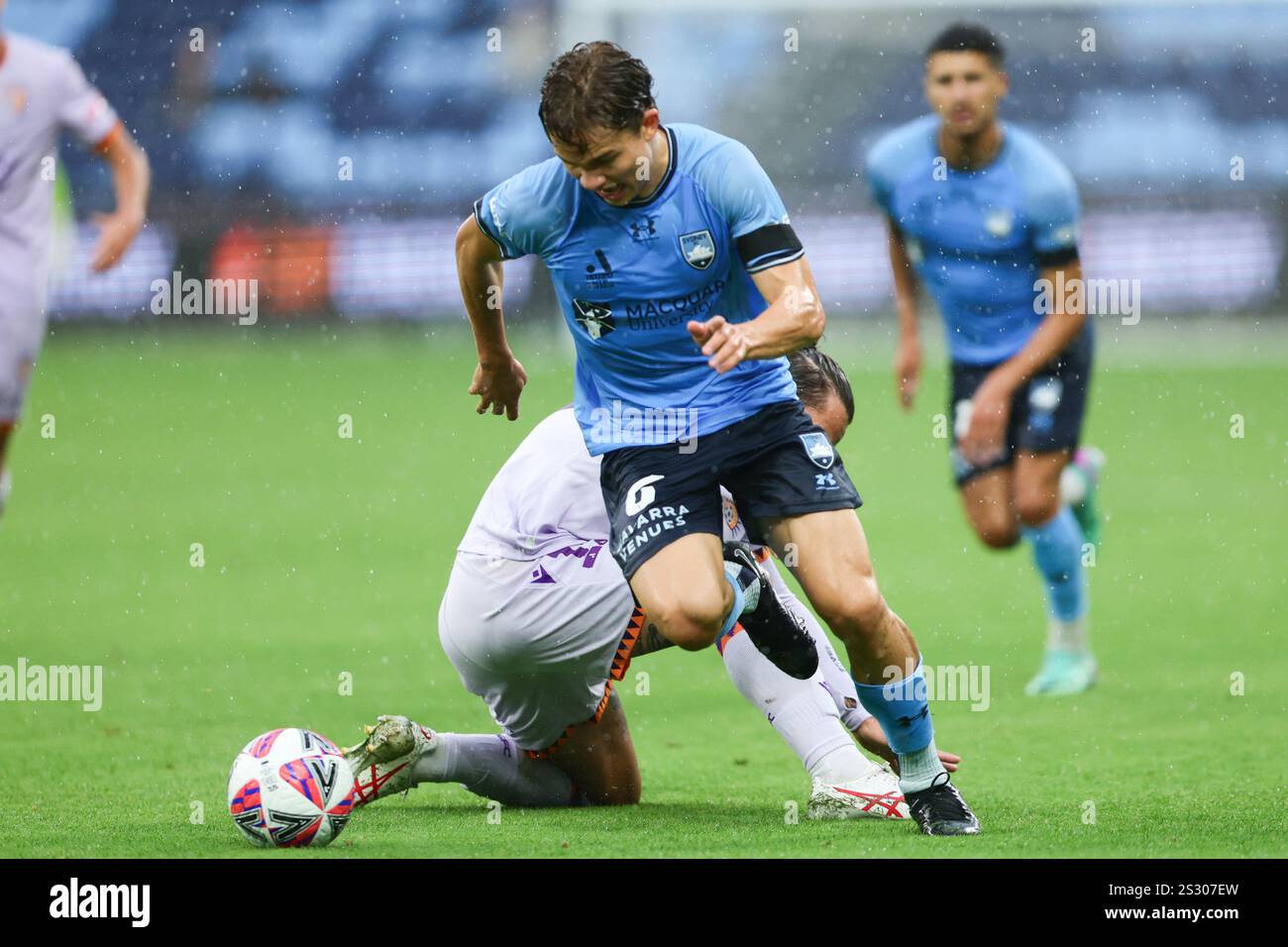 Sydney, Australia. 08th Jan, 2025. Corey Holman of Sydney FC attacks ...