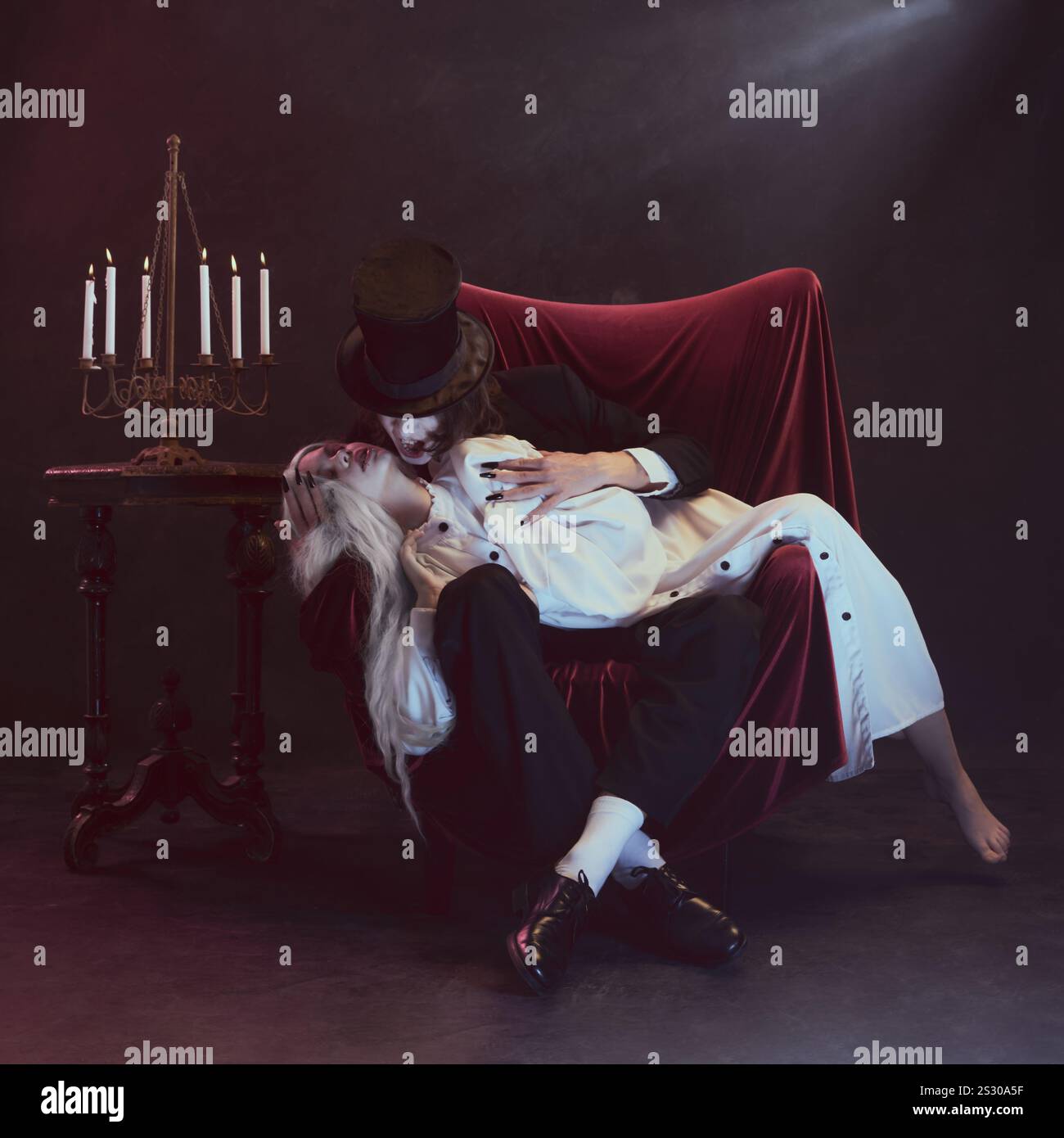Vampire bite woman hi-res stock photography and images - Alamy