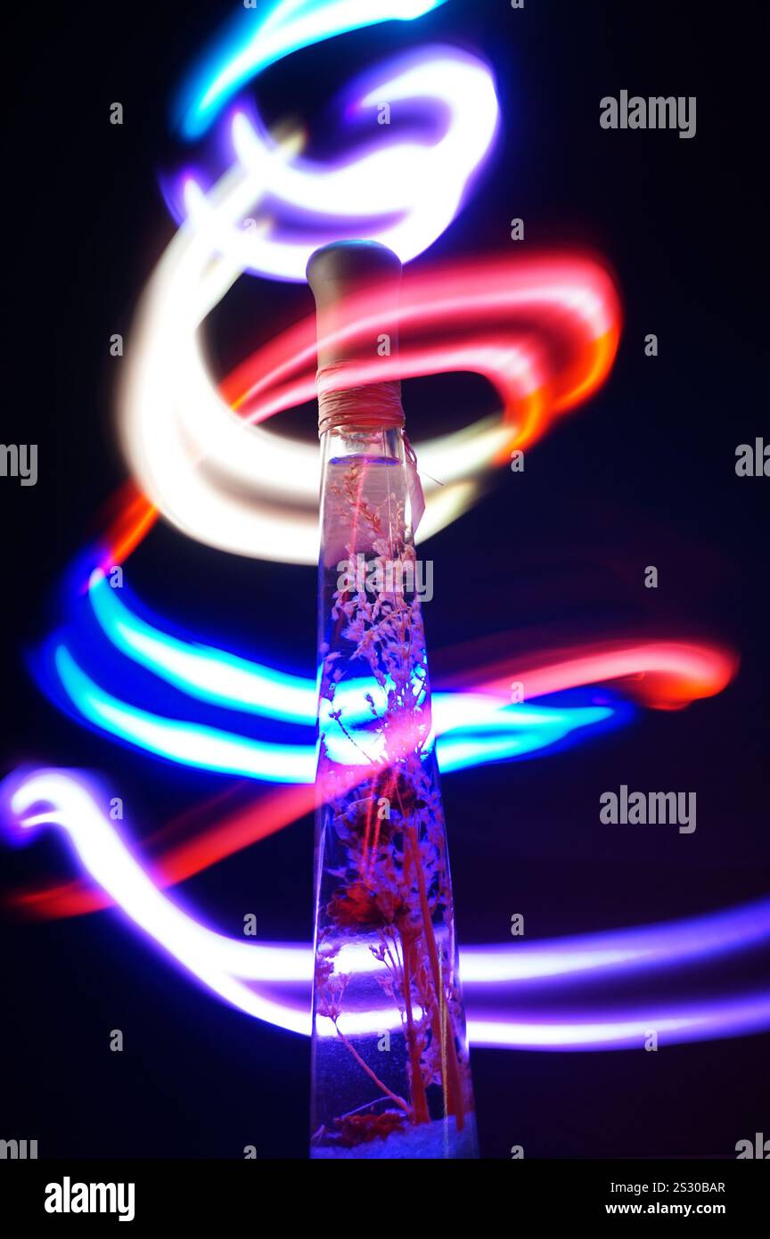 Light painting around vase Stock Photo - Alamy