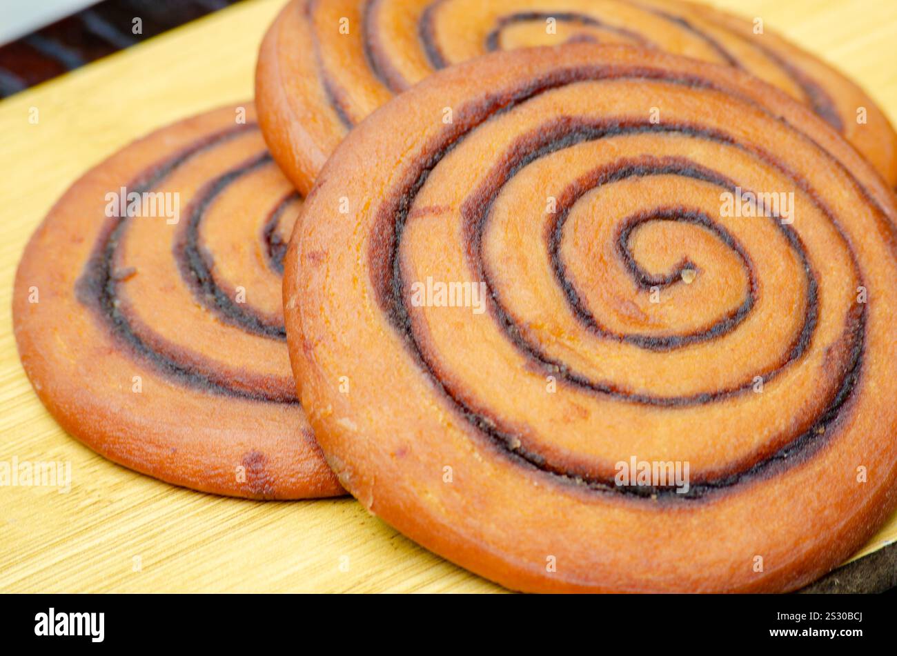 Close up of North Borneo home made traditional Han Chin Piang cake ...