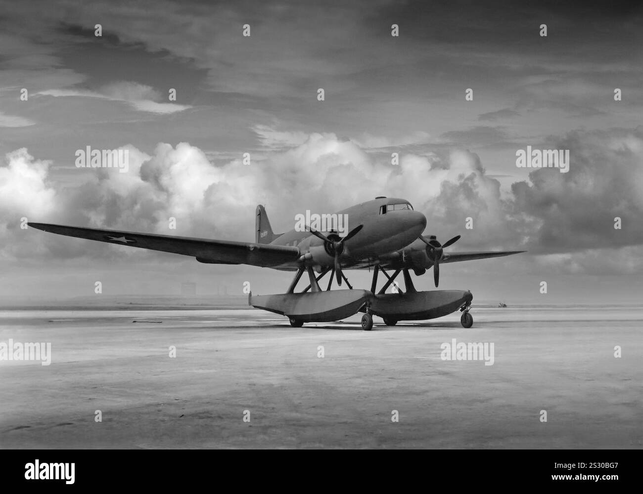 The Douglas DC-3 Gooneybird amphibian with the largest floats ever ...