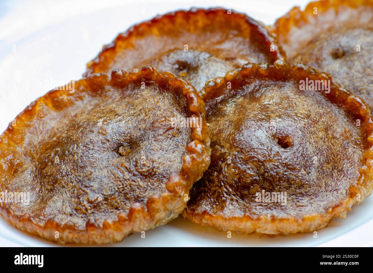 Close up of North Borneo home made traditional kuih penjaram cake ...
