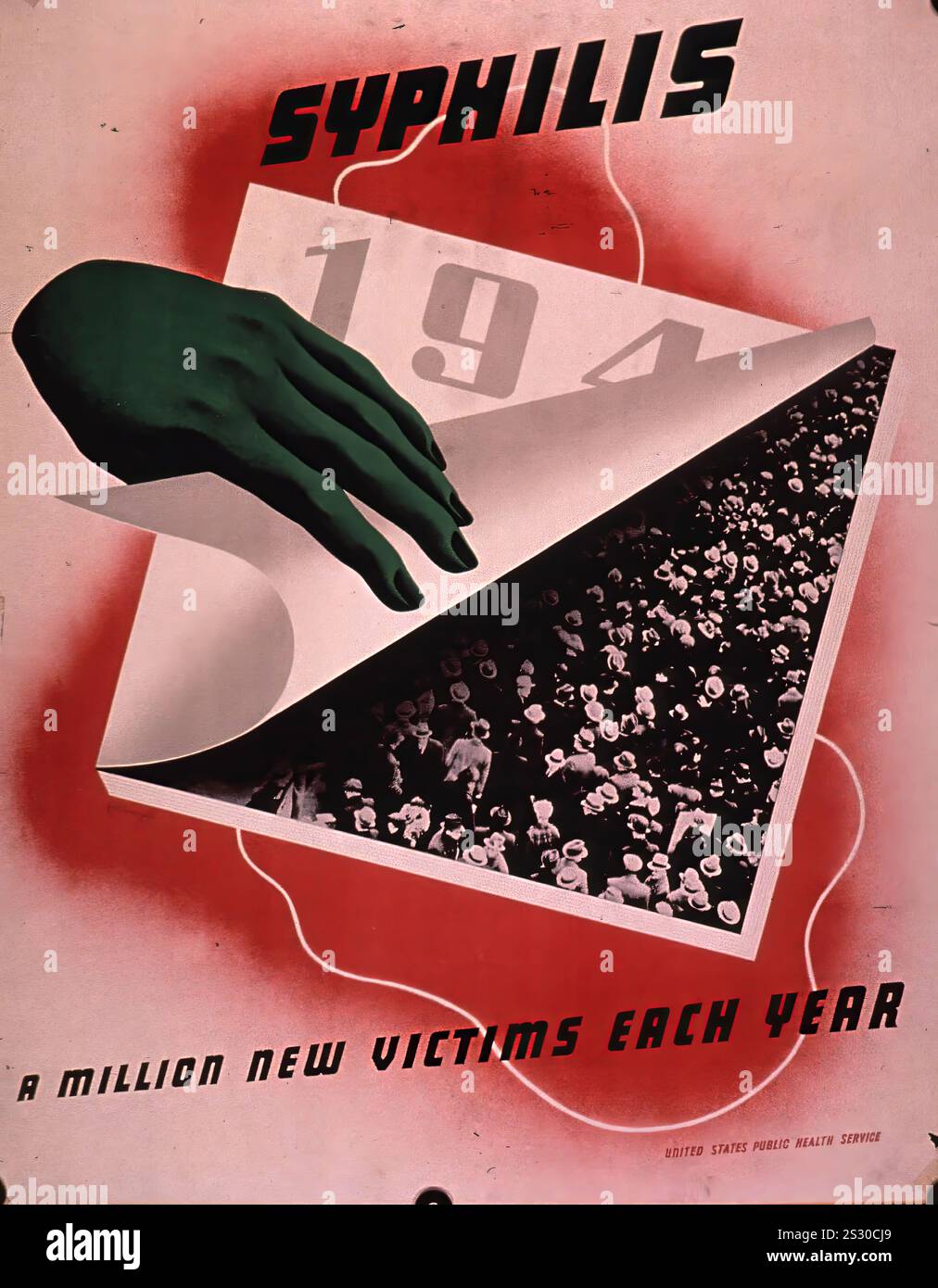 Syphilis - Medical and prevention vintage propaganda poster Stock Photo ...