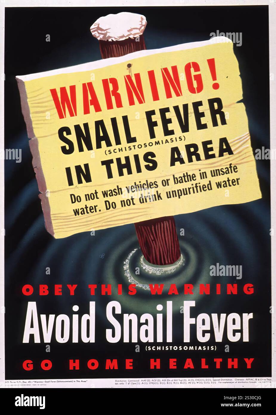 Warning! Snail fever (schistosomiasis) in this area - Medical and ...