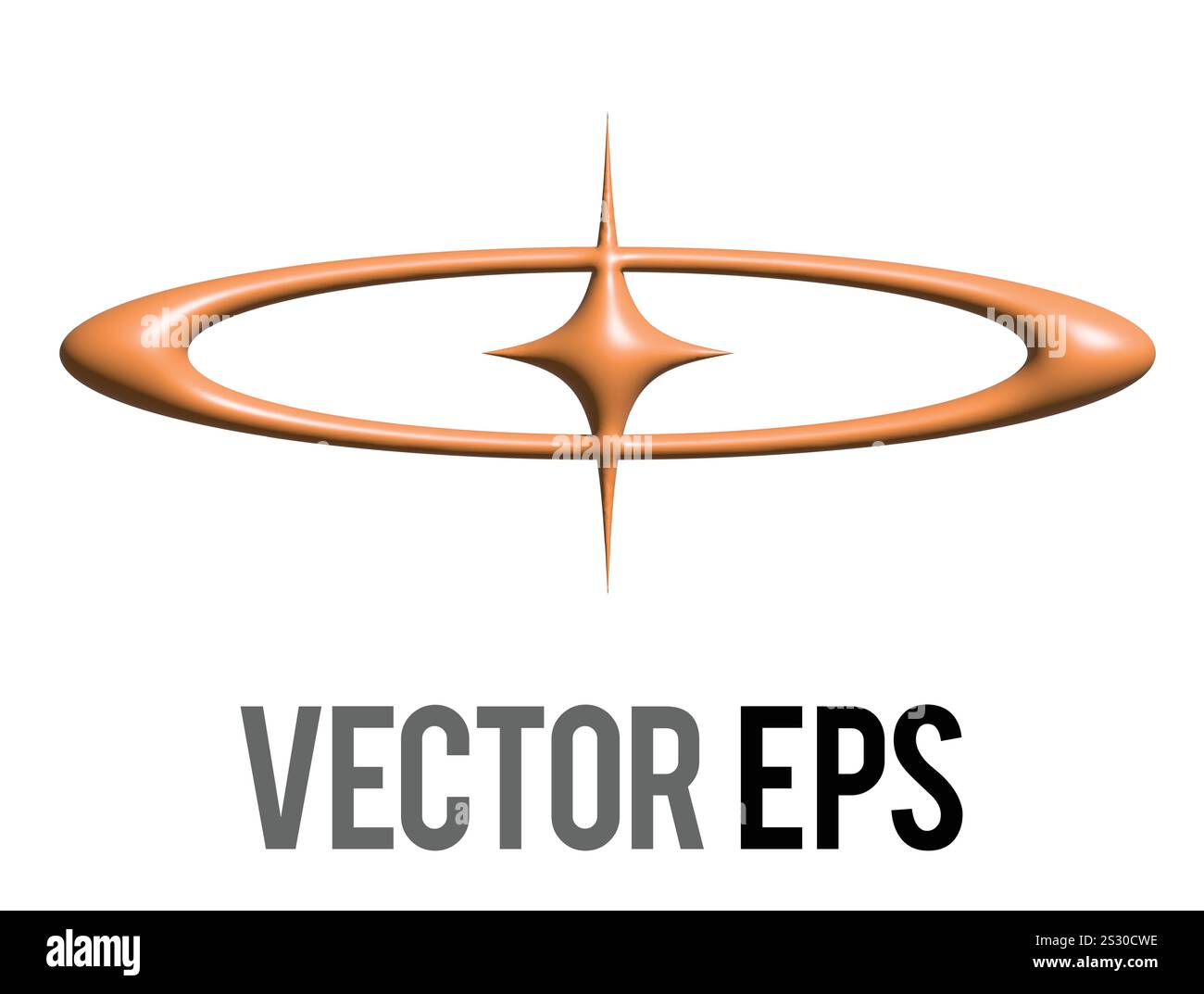 The isolated 3D Y2K gradient orange retro star icon Stock Vector Image ...