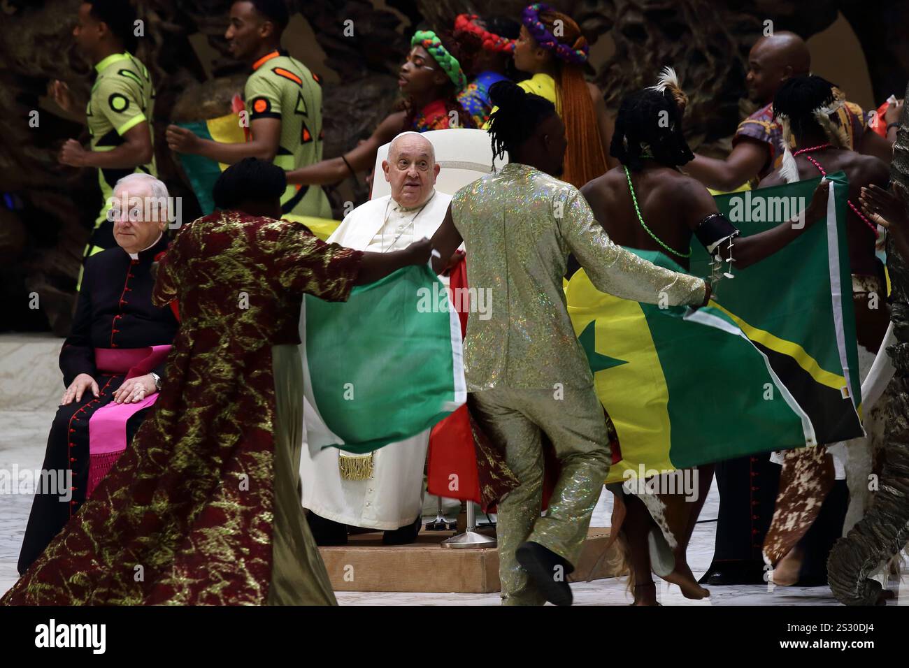 January 8, 2025 - Vatican City. POPE FRANCIS attends a CircAfrica ...