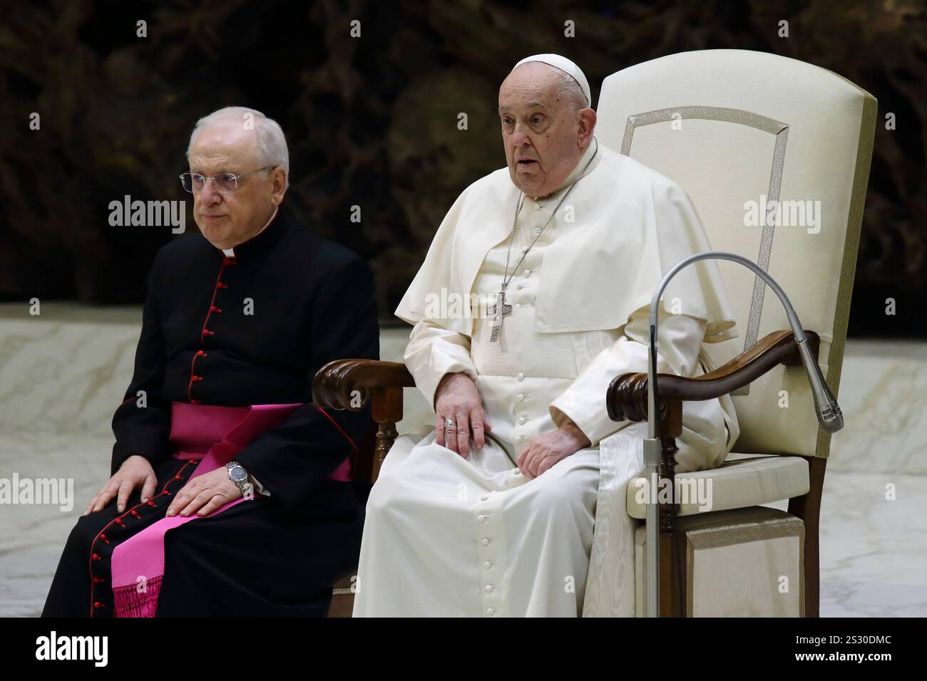 January 8, 2025 - Vatican City. POPE FRANCIS during his weekly General ...