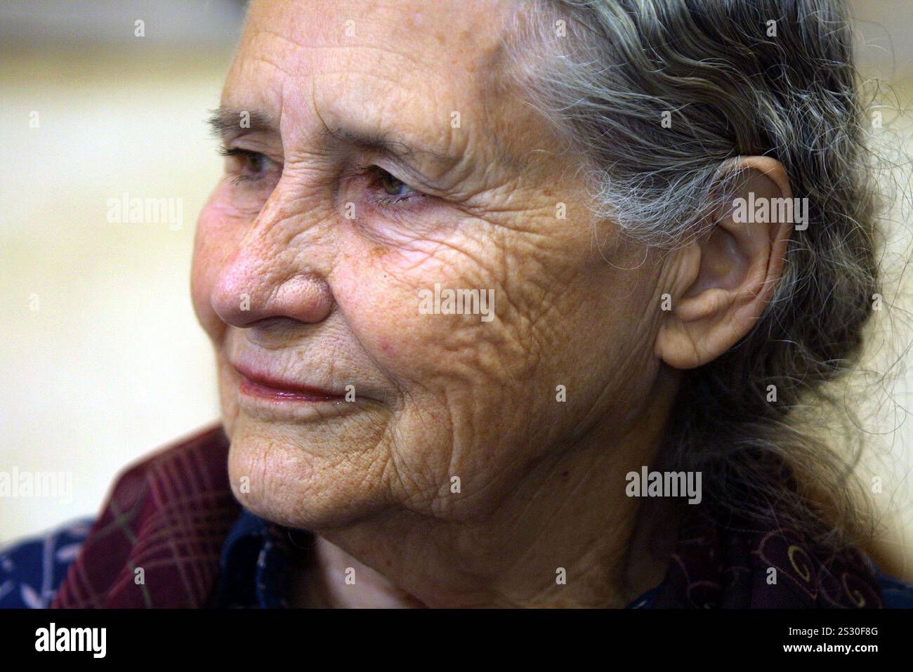 Veteran British science fiction writer Doris Lessing pictured at the ...