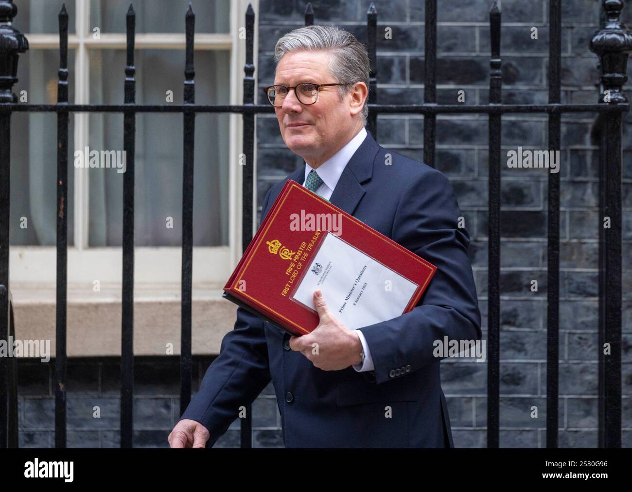 London, UK. 8th Jan, 2025. Keir Starmer, UK Prime Minister, leaves ...