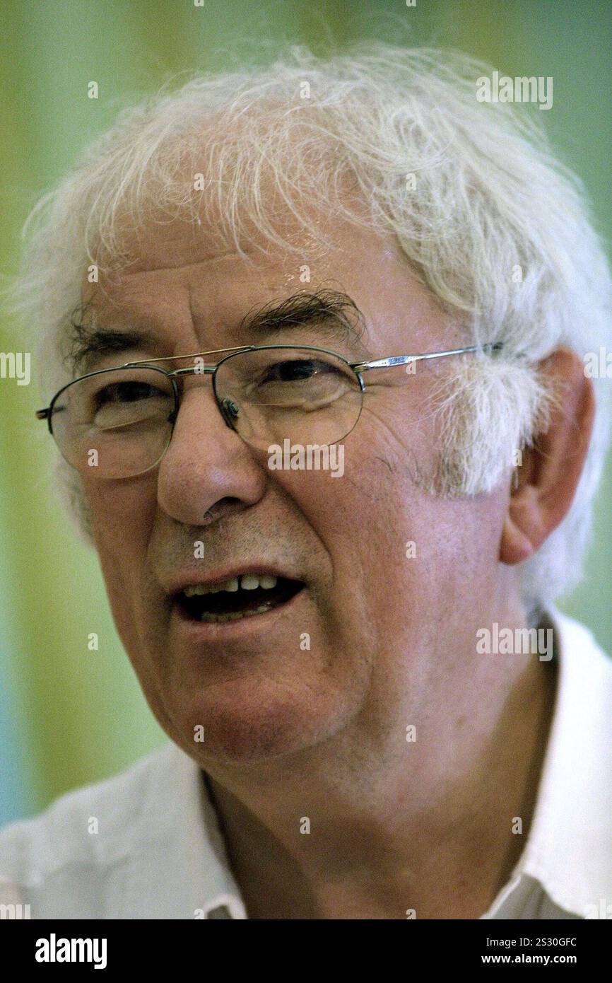 Nobel Prize-winning Irish poet Seamus Heaney, pictured during his first ...