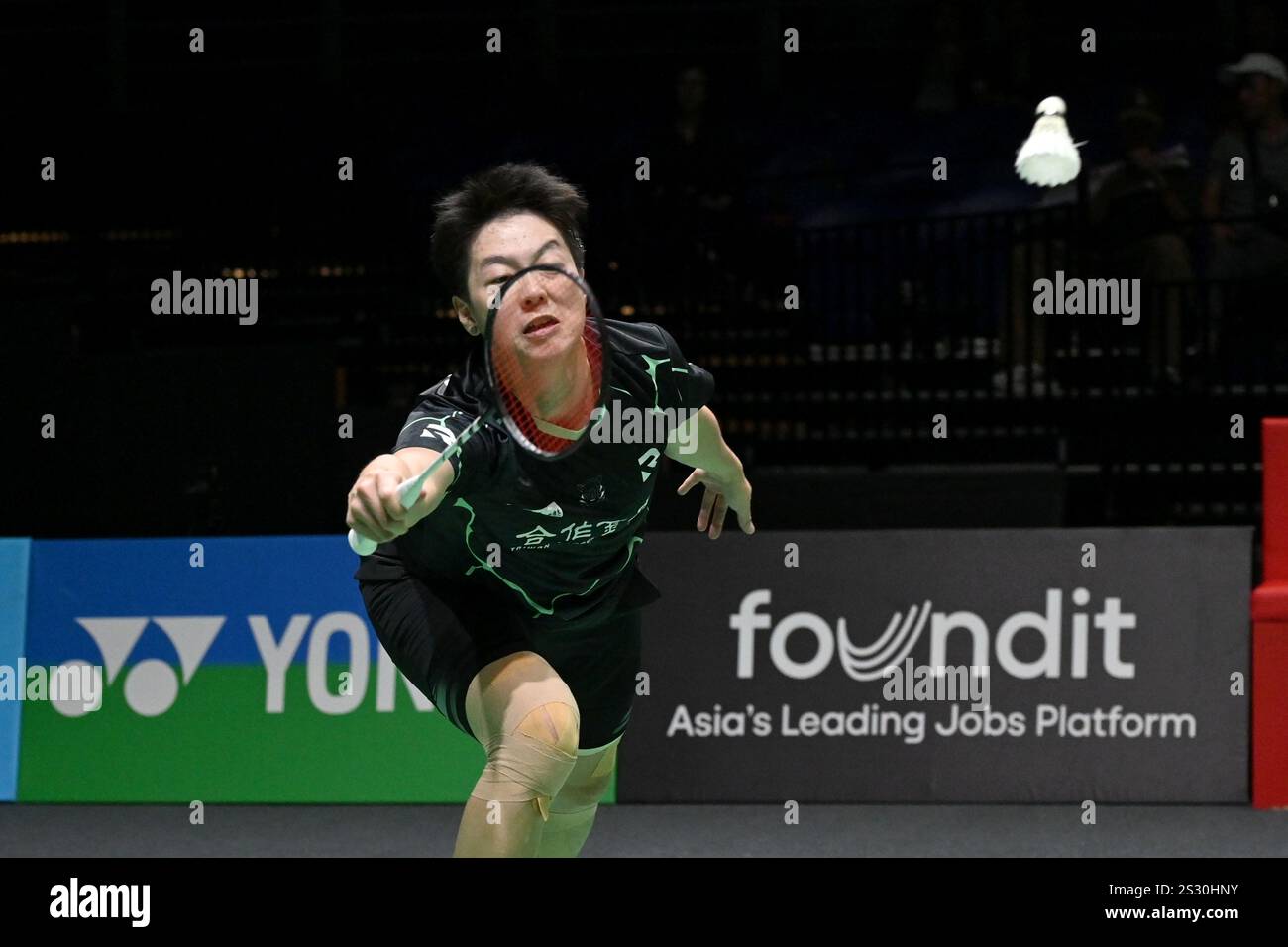 Kuala Lumpur, Malaysia. 8th Jan, 2025. Pai Yu Po hits a return during ...