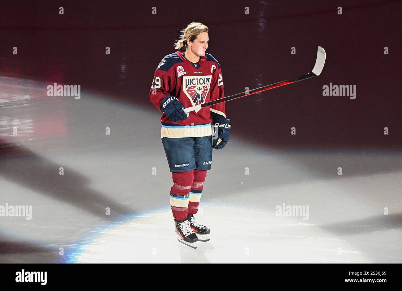 Laval, Canada. 30th Nov, 2024. Montreal Victoire's Marie-Philip Poulin ...