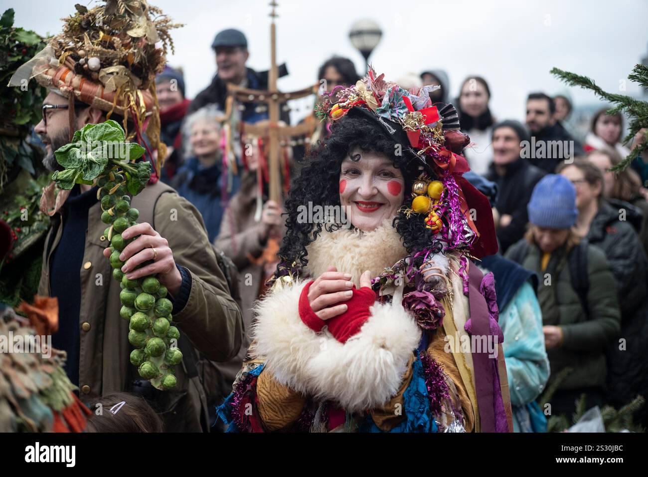 Twelfth Night was celebrated with song and dance along the Thames river ...