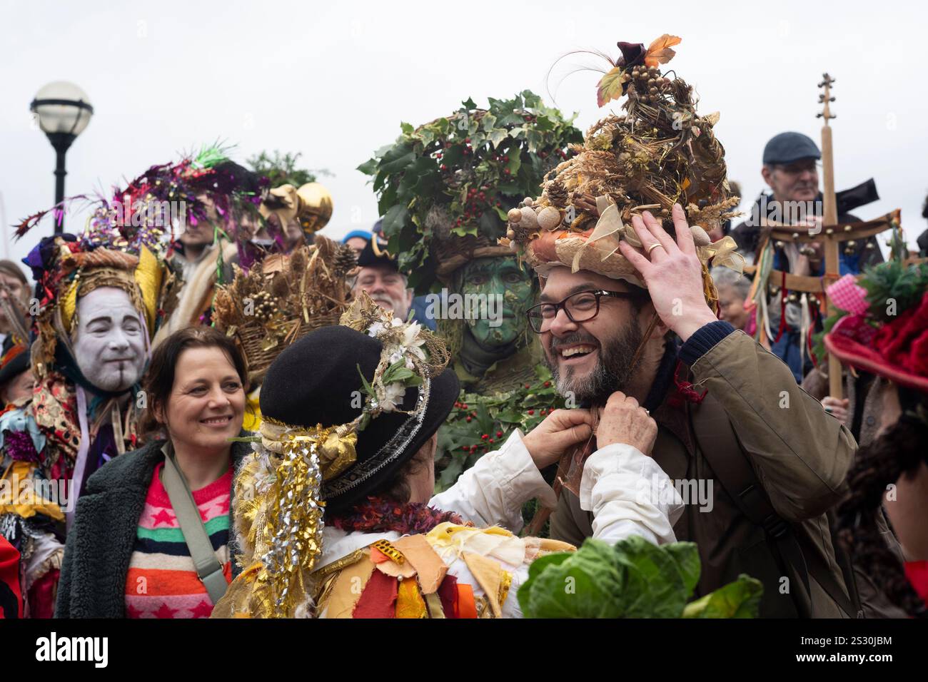 Twelfth Night was celebrated with song and dance along the Thames river ...