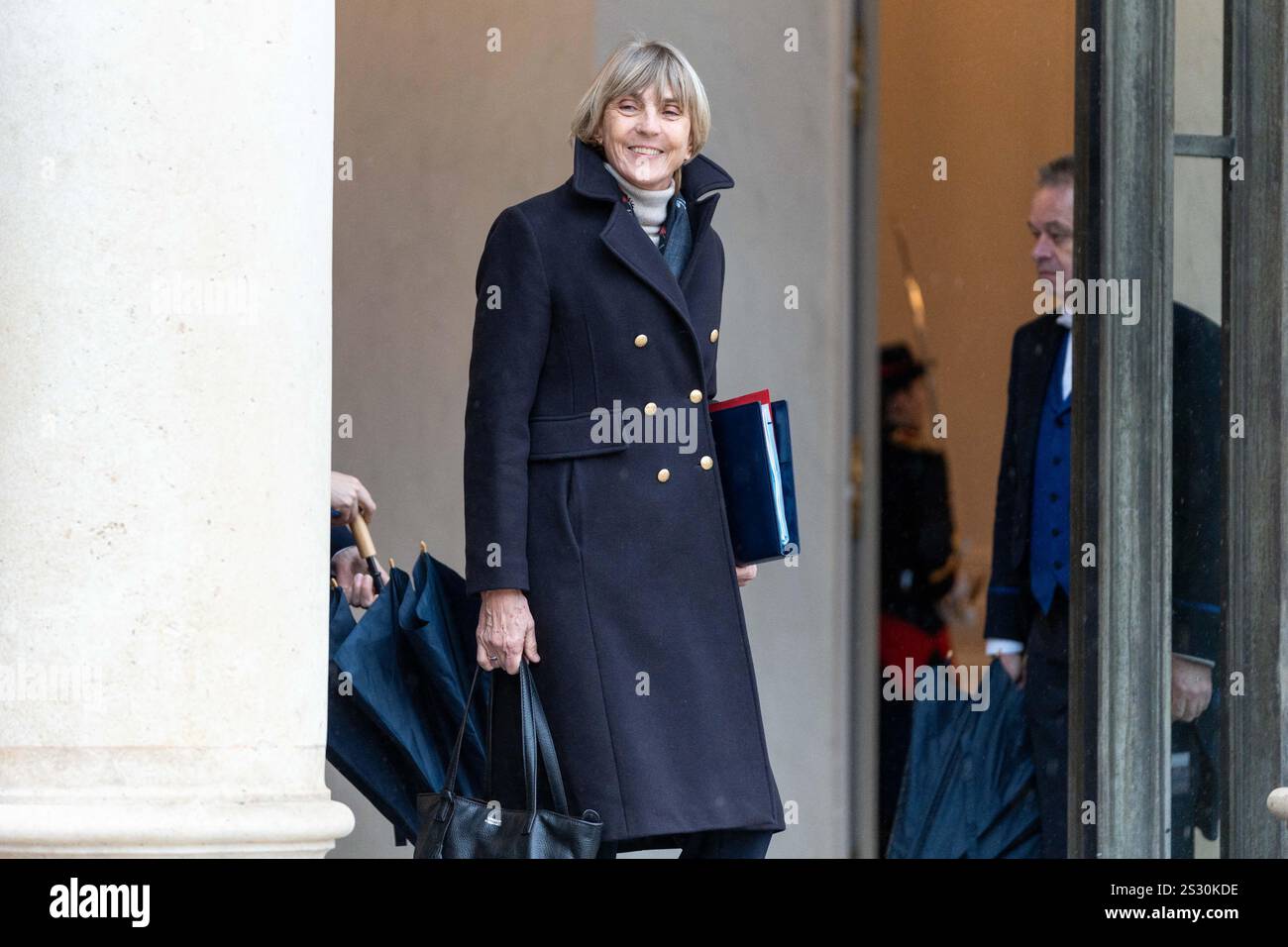 Paris, France. 08th Jan, 2025. French Minister for Housing Valerie ...