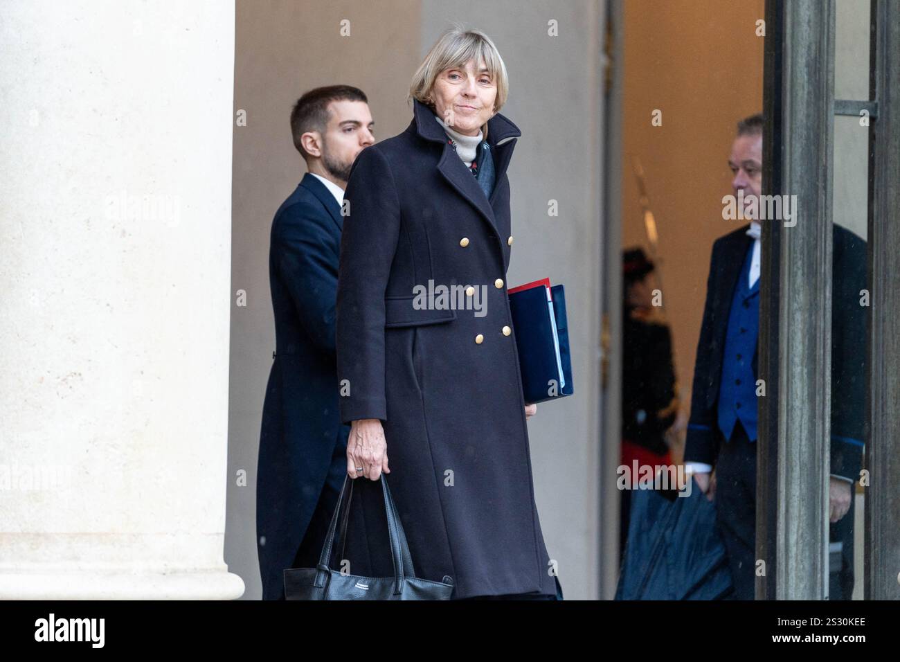 Paris, France. 08th Jan, 2025. French Minister for Housing Valerie ...