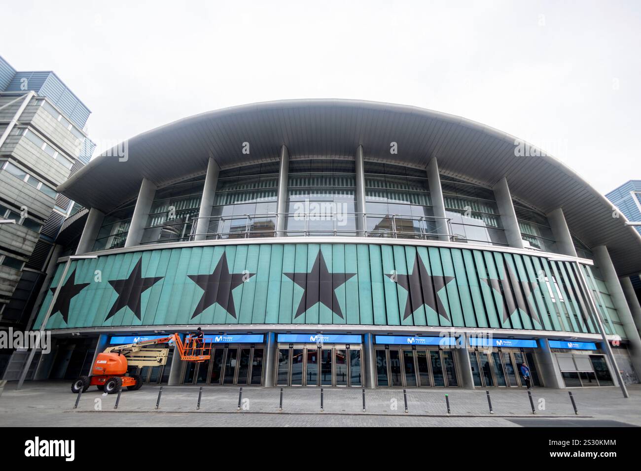 Facade of the Movistar Arena, on January 8, 2025, in Madrid (Spain ...