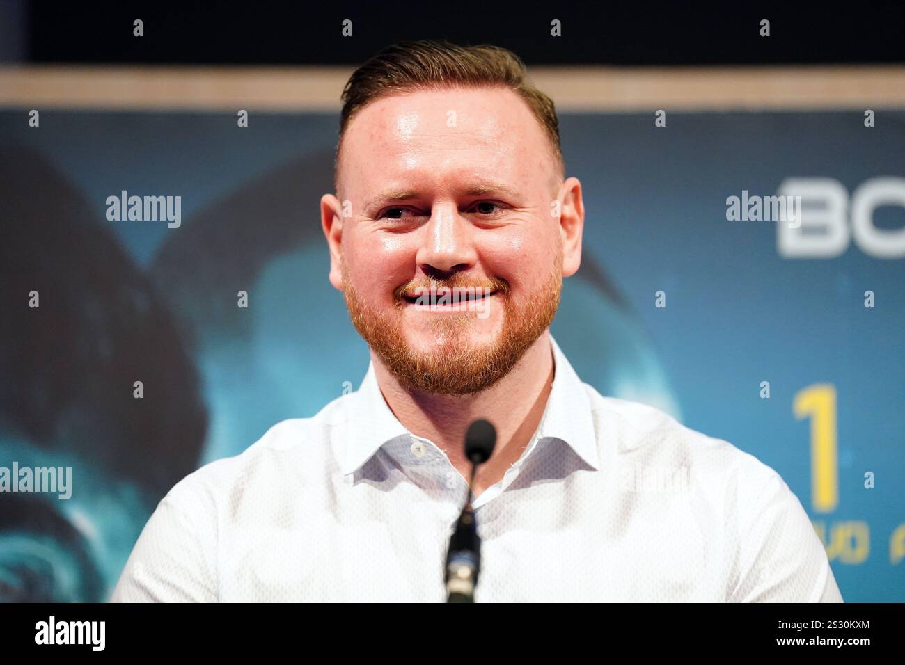 Former boxer and current trainer of Lucas Roehrig, George Groves during ...