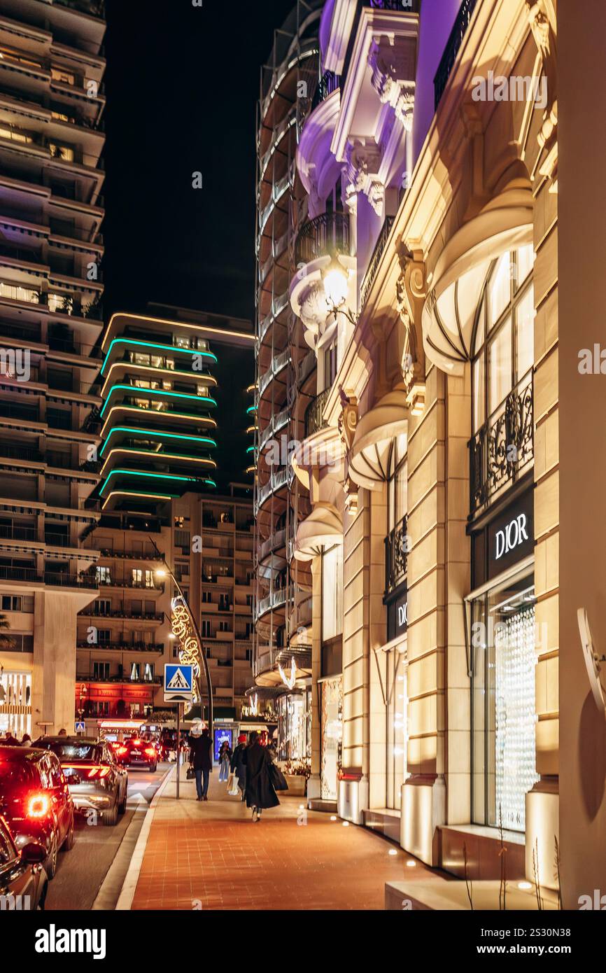Luxury boutique district in Monte Carlo, Monaco Stock Photo - Alamy