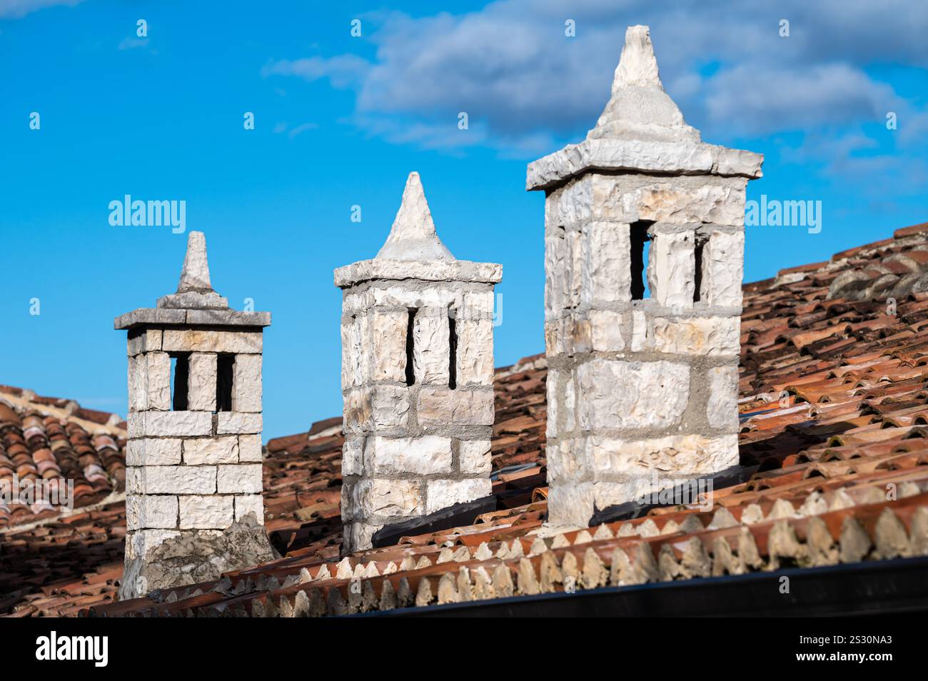 Medieval chimney at the castle of Berat, Albania, DEC 11, 2024 Stock ...