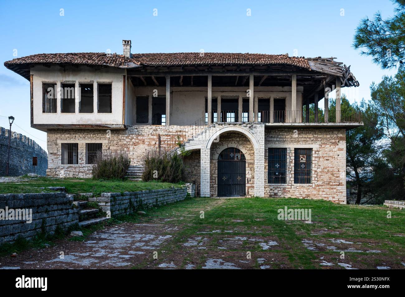 Old villa at the castle of Berat, Albania, DEC 11, 2024 Stock Photo - Alamy