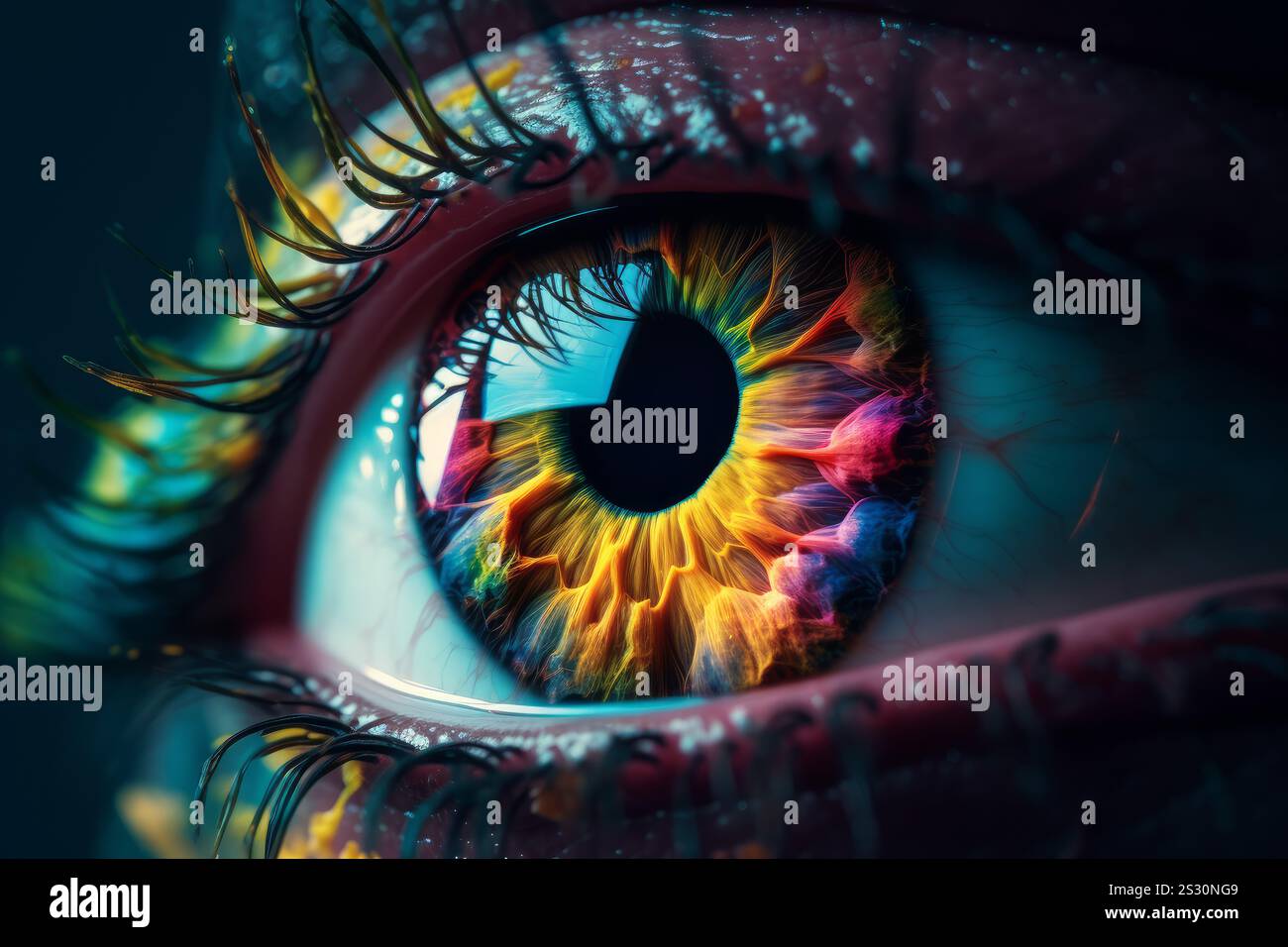 Art fantasy eye color. Creativity artwork. Generate Ai Stock Photo - Alamy