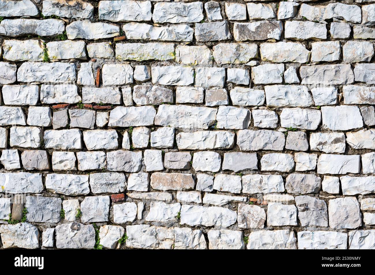 Natural brick stone wall in the old village of Berat, Albania Stock ...