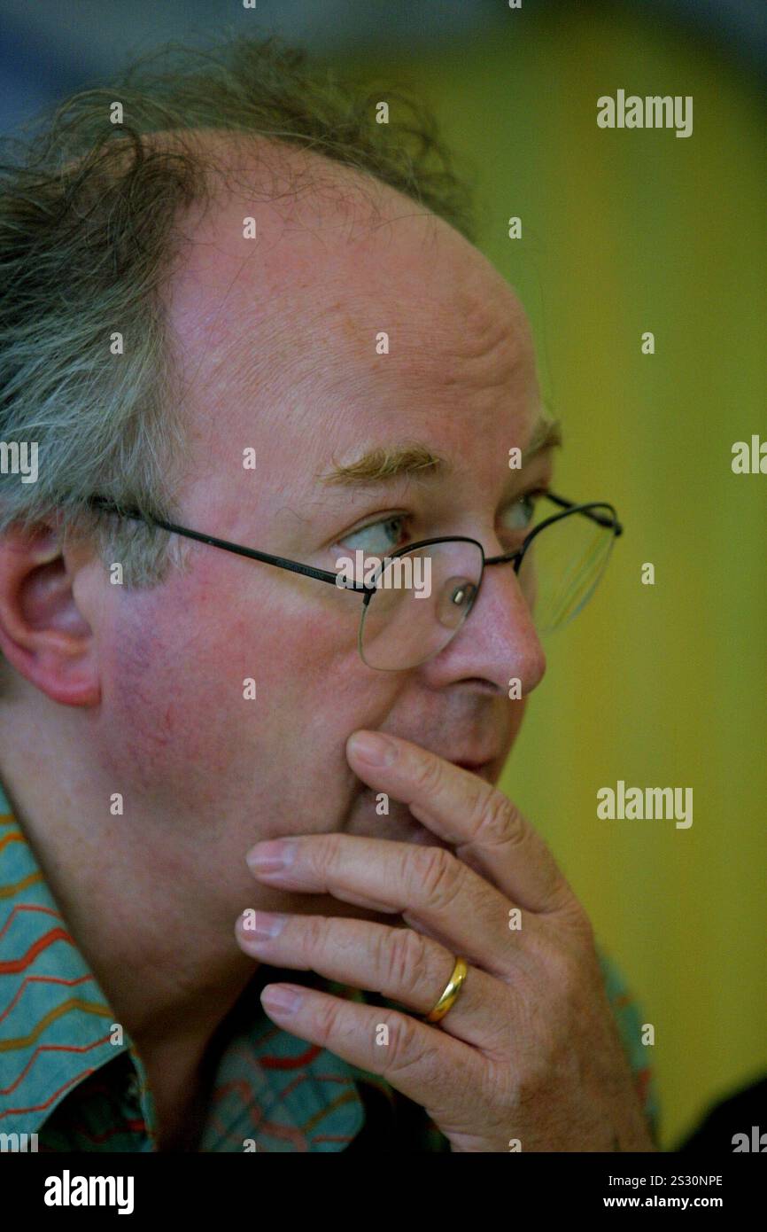 British author Philip Pullman, pictured at a book signing at the ...