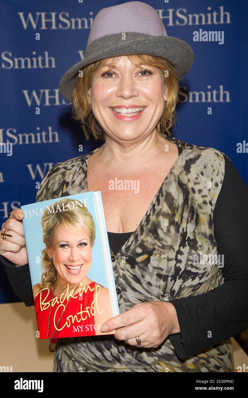 Tina Malone signs her autobiography "Back in Control" at WH Smith ...