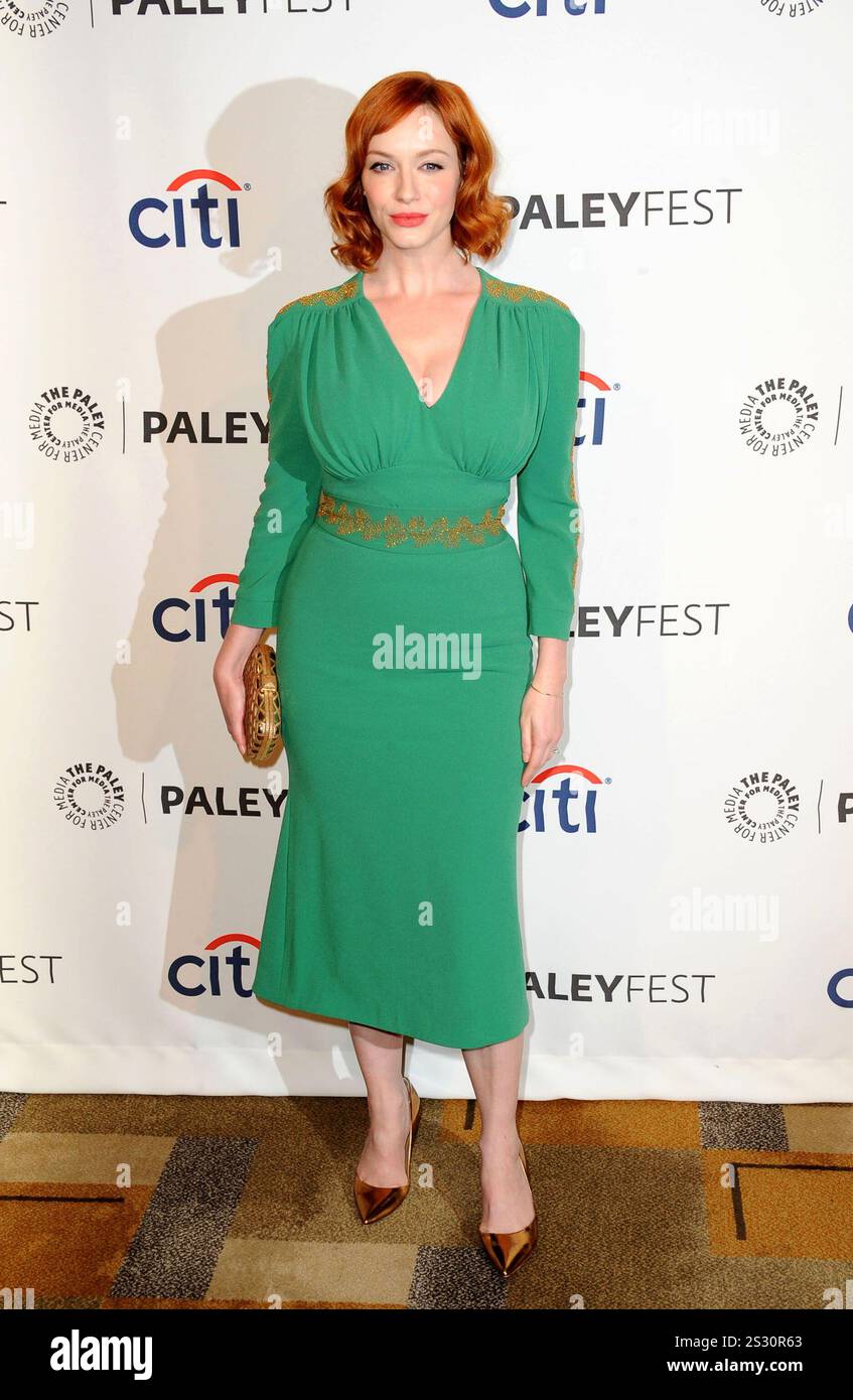 Christina Hendricks arriving at the 2014 PaleyFest 'Mad Men' screening ...
