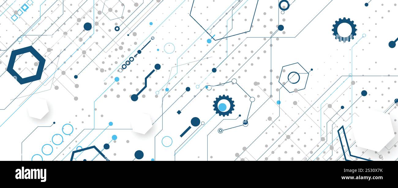 abstract structure circuit computer technology business background ...