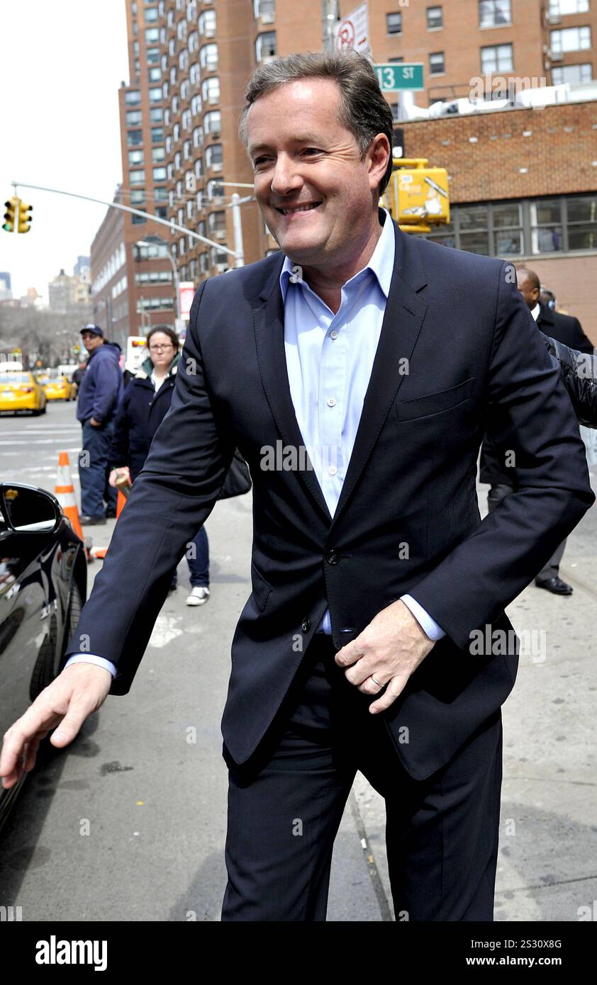 Piers Morgan on the set of the TV show 'Celebrity Apprentice' in New ...