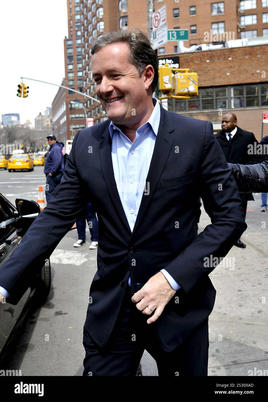 Piers Morgan on the set of the TV show 'Celebrity Apprentice' in New ...