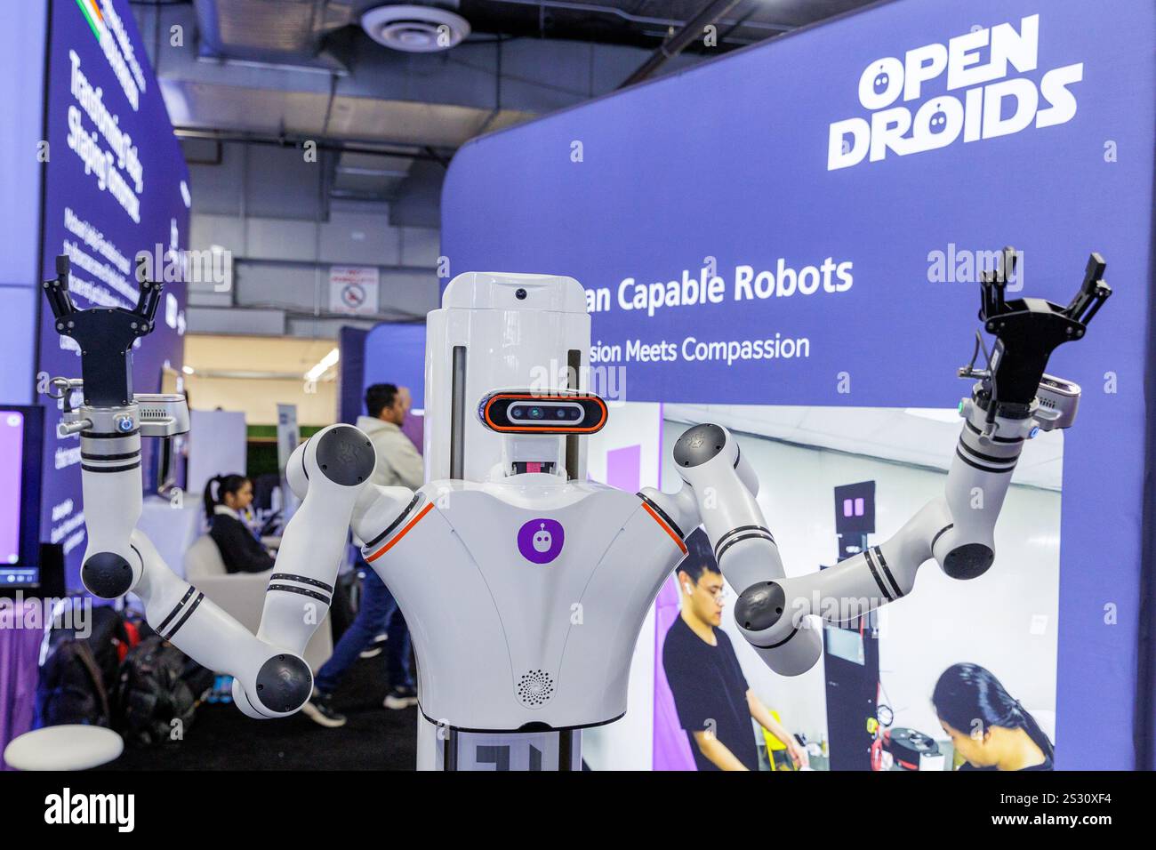 Las Vegas, USA. 07th Jan, 2025. R2D3, by Oepn Droids, on display during CES 2025 at the Venetian ...