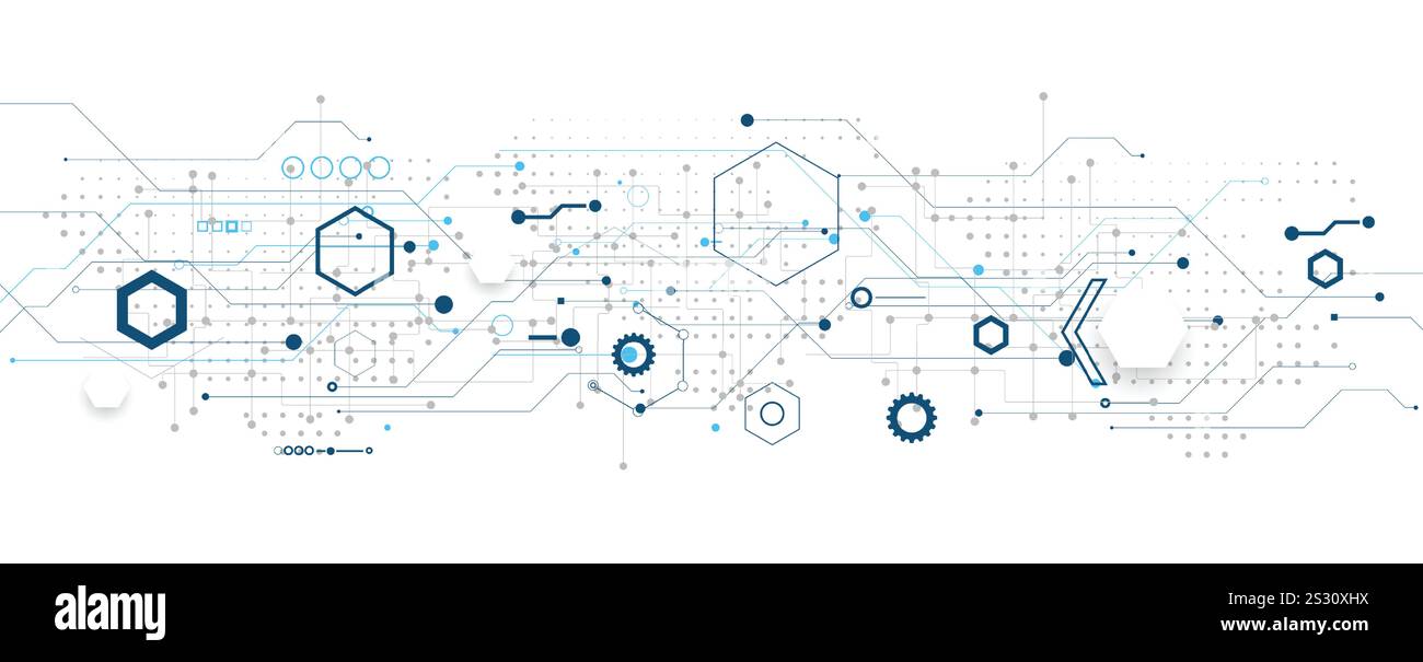 abstract structure circuit computer technology business background ...
