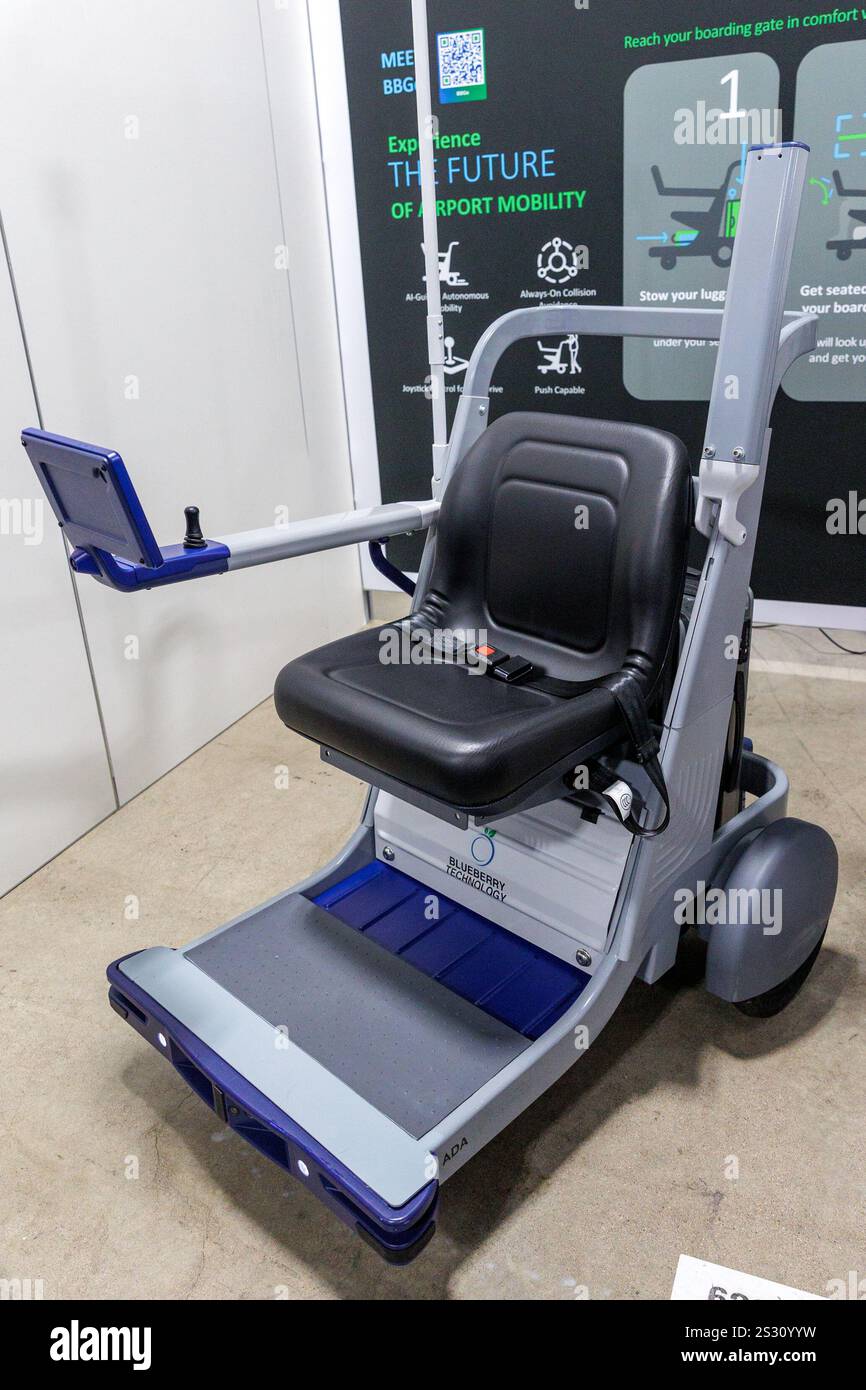 A mobility chair, by Blueberry Technology, on display during CES 2025 ...