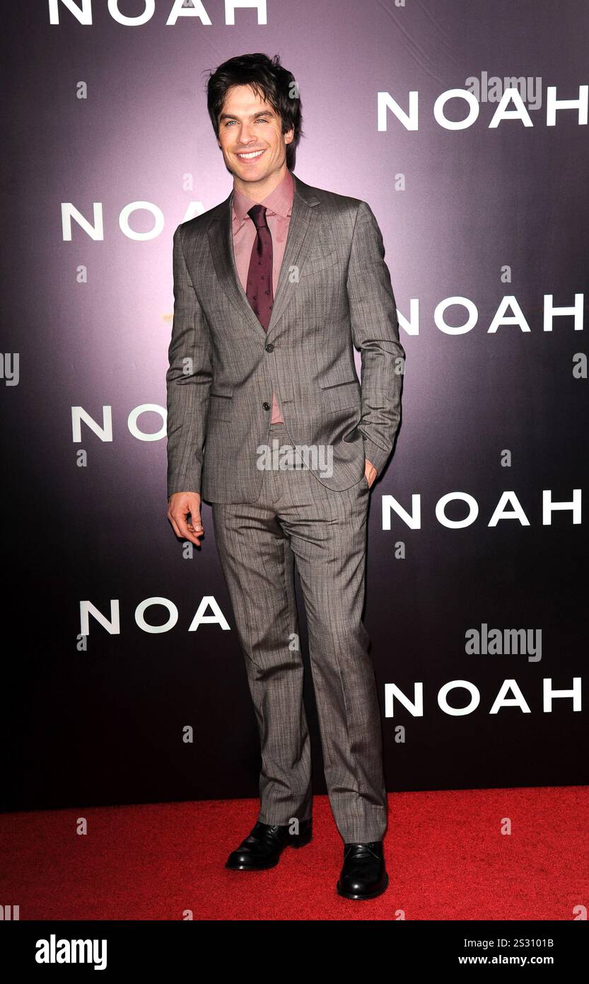 Ian Somerhalder at the premiere of 'Noah' at Ziegfeld Theatre in New ...