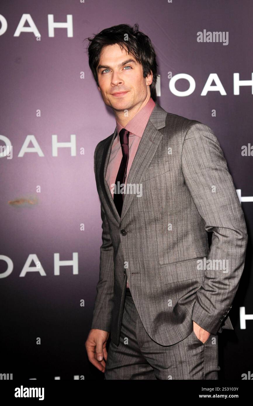 Ian Somerhalder at the premiere of 'Noah' at Ziegfeld Theatre in New ...