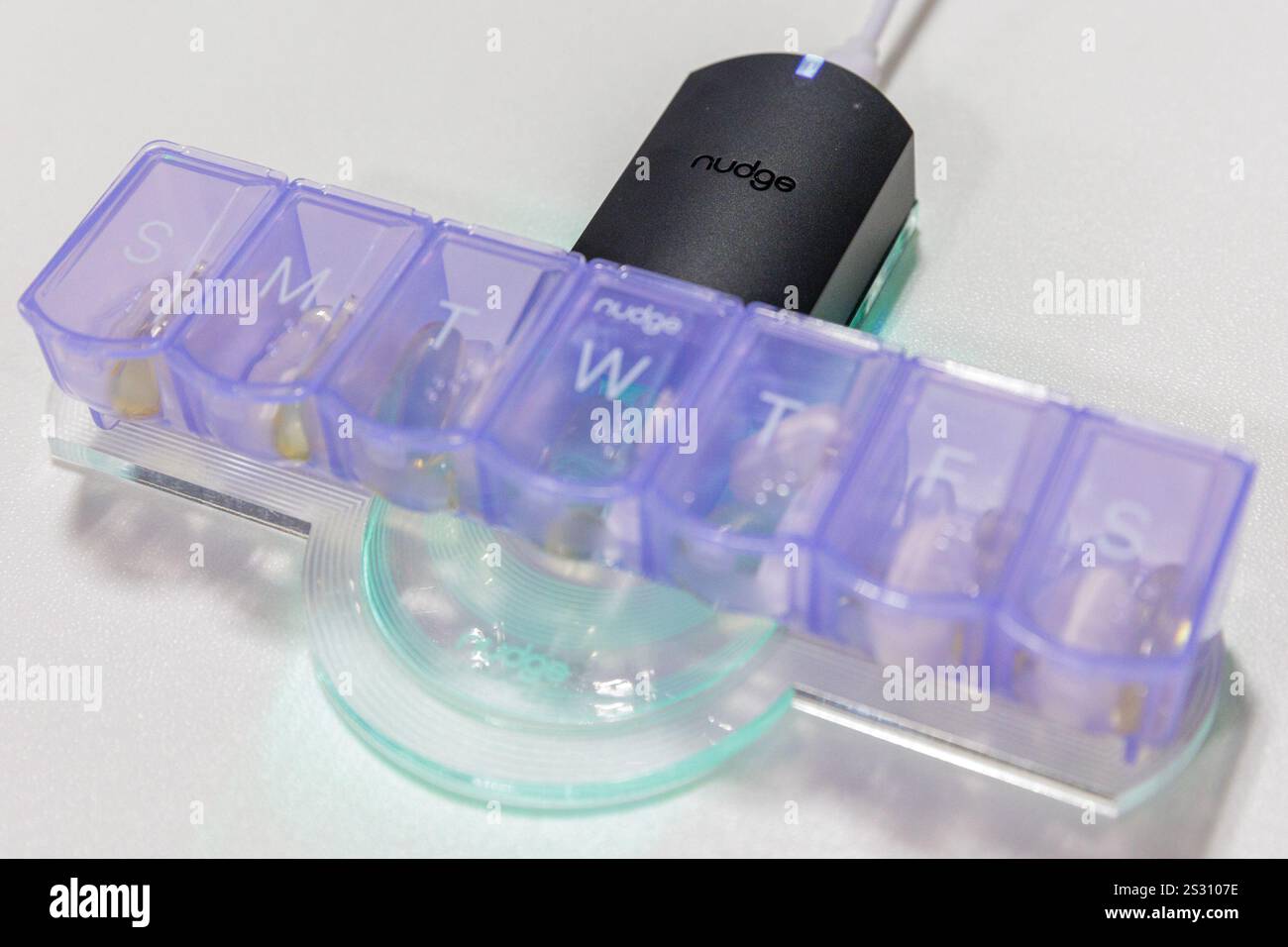 Las Vegas, USA. 07th Jan, 2025. Nudge, a device that reminds you to ...