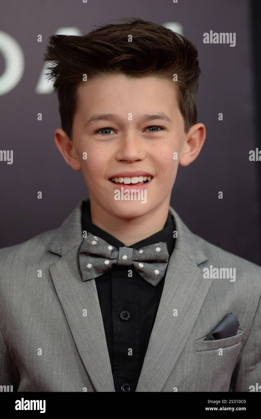 Nolan Cross at the premiere of 'Noah' at Ziegfeld Theatre in New York ...