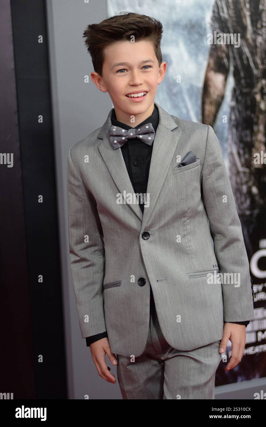 Nolan Cross at the premiere of 'Noah' at Ziegfeld Theatre in New York ...