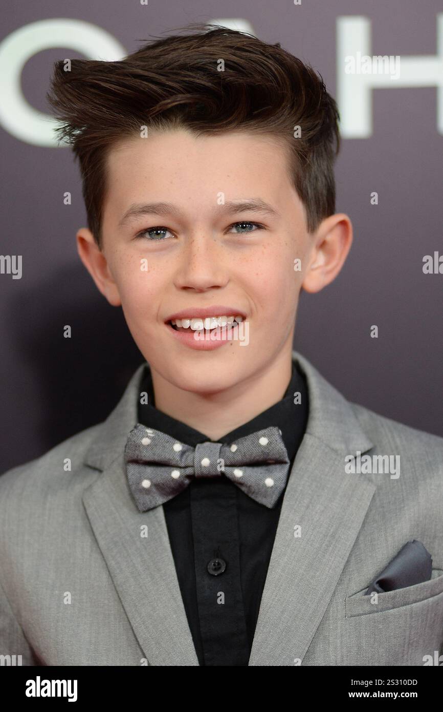 Nolan Cross at the premiere of 'Noah' at Ziegfeld Theatre in New York ...