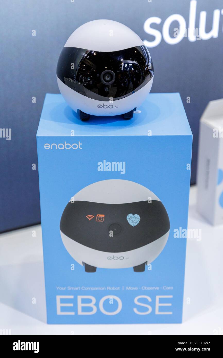Ebo SE, a Smart Companion Robot, by Enabot, on display during CES 2025 ...